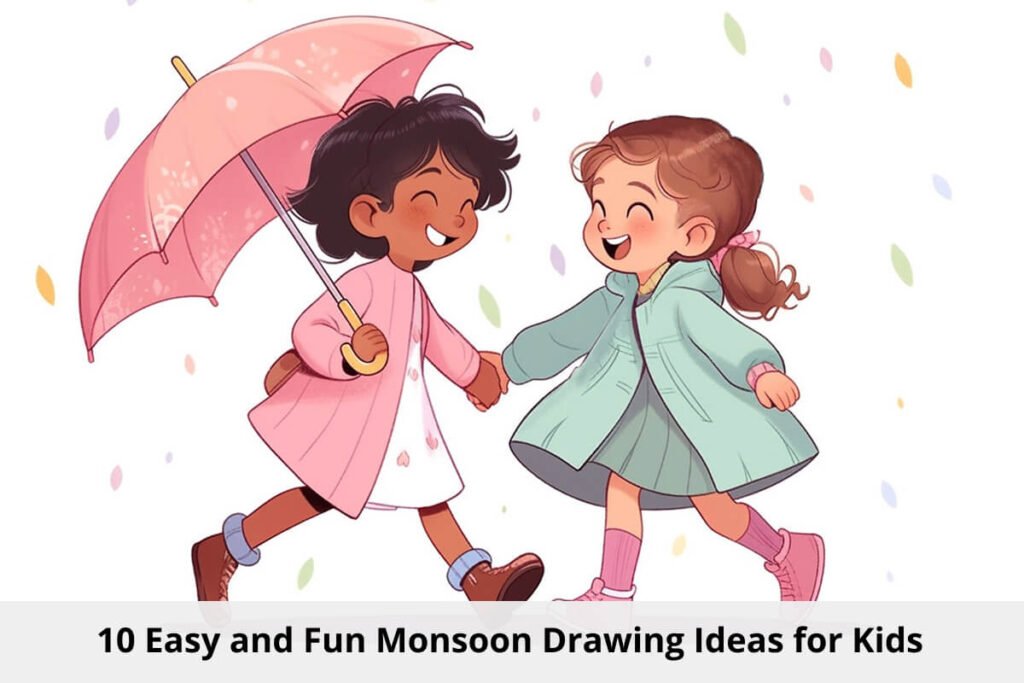 10 Easy and Fun Monsoon Drawing for Kids | Sakal NIE